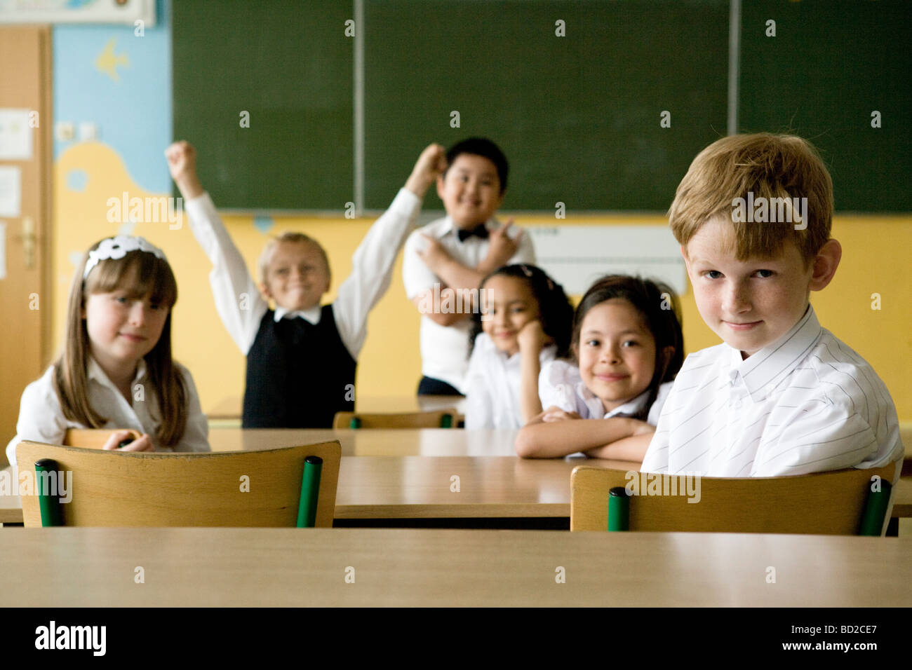 Happy Kids In Classroom