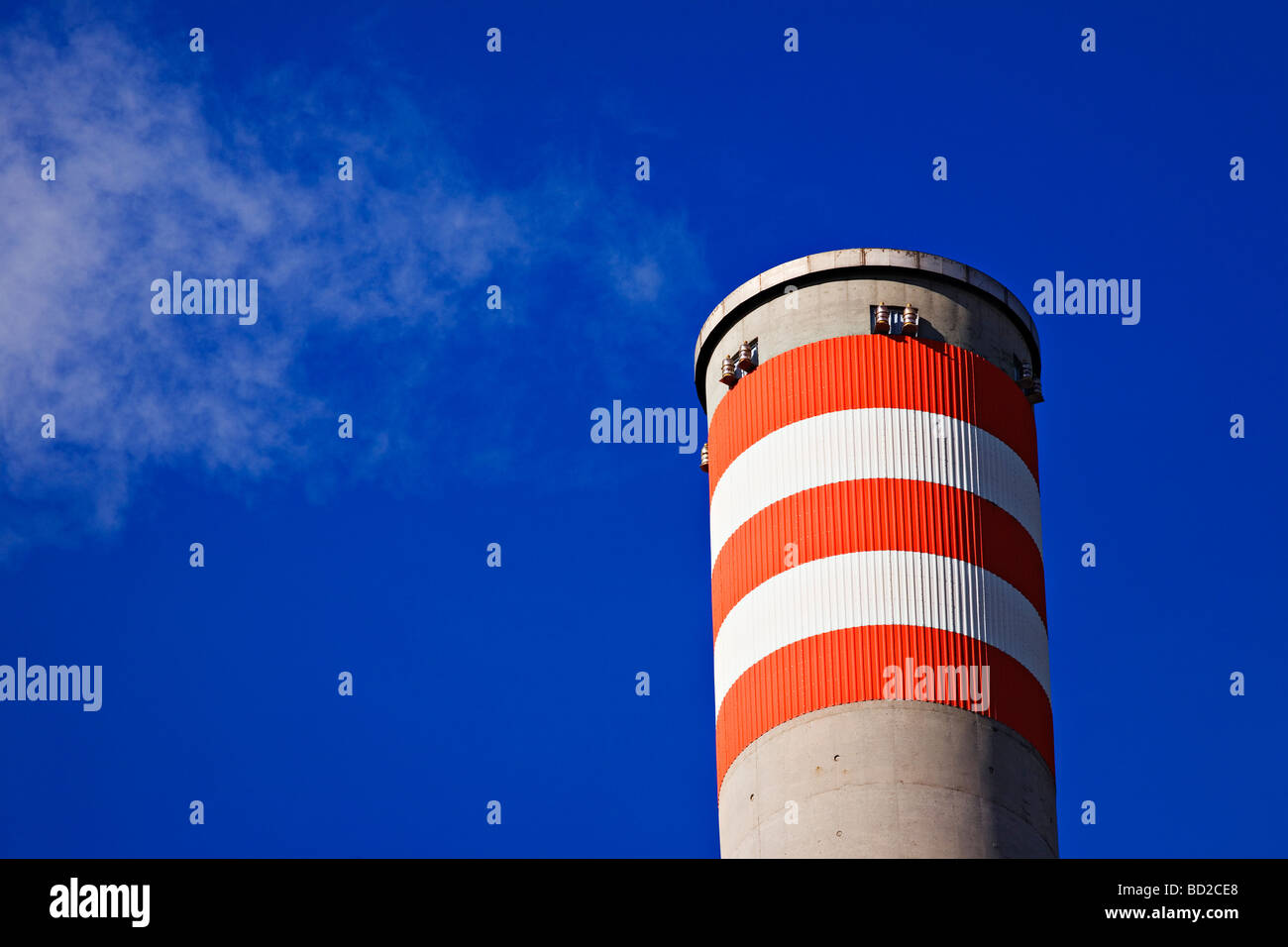 Energy Industry / Steam billows from the chimney of the "Newport Power ...