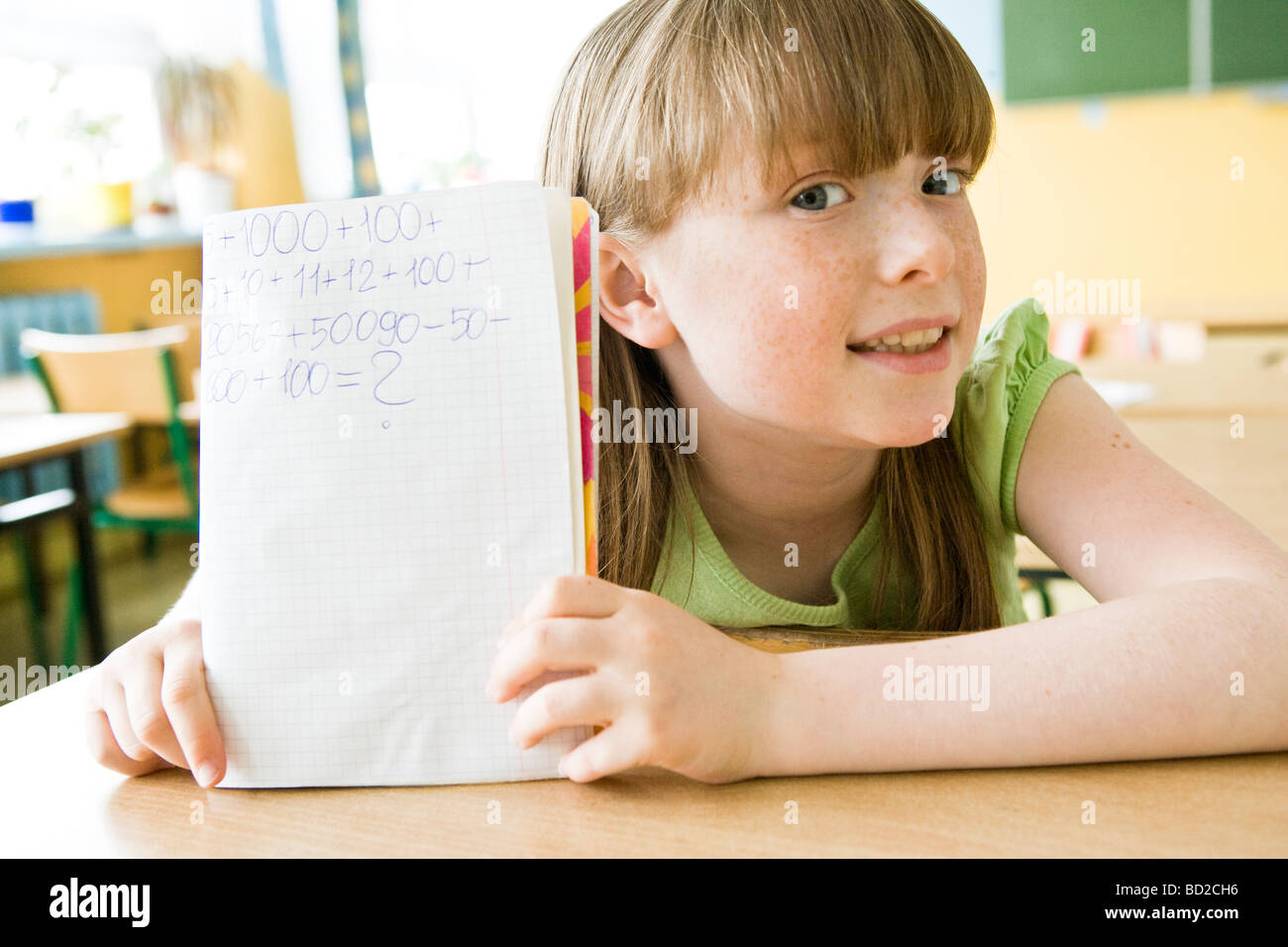Portrait of girl in school Stock Photo - Alamy