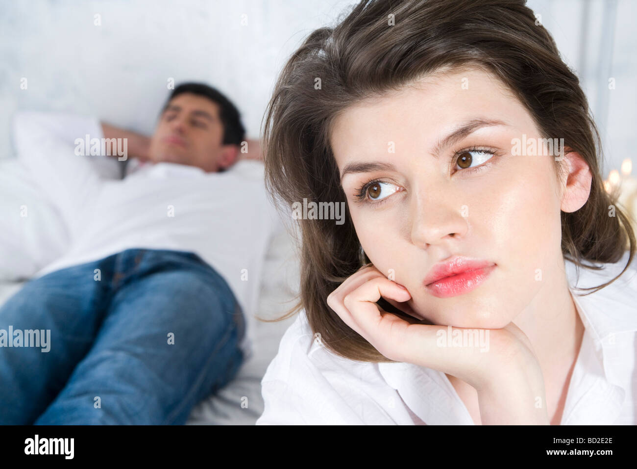 Boring couple bed hi-res stock photography and images - Alamy