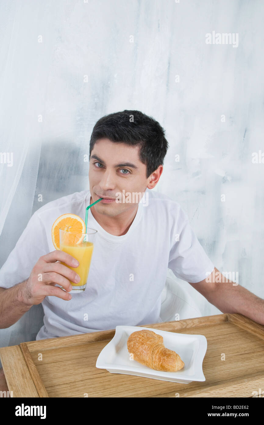 man eating breakfast Stock Photo - Alamy