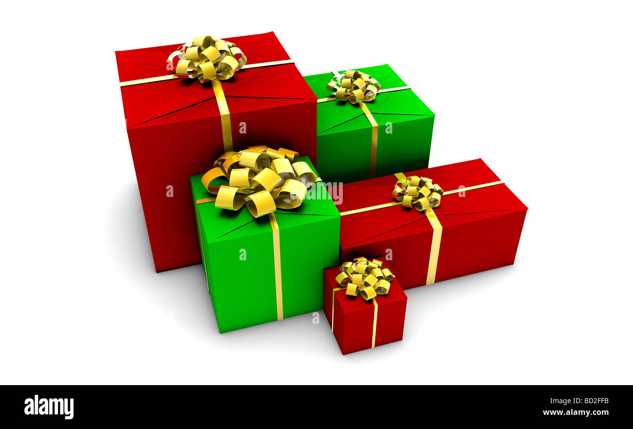 Red themed presents hi-res stock photography and images - Alamy