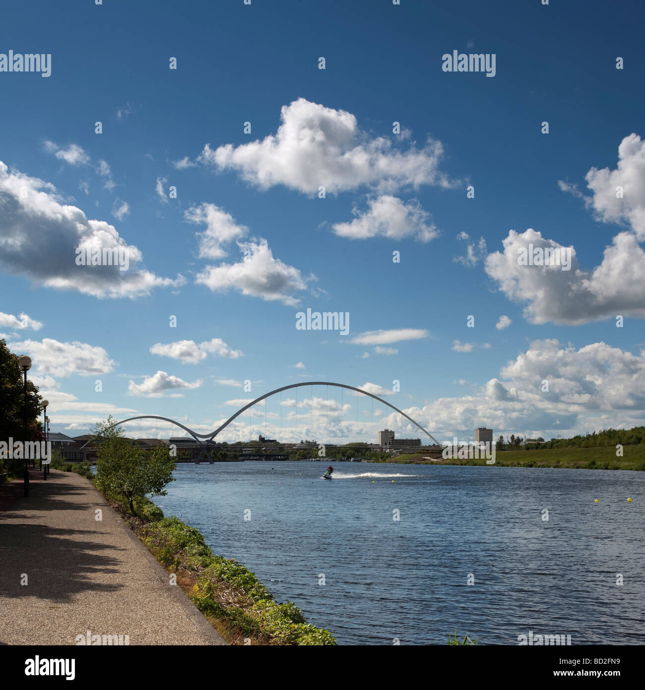 The new Infinity Bridge in Stockton on Tees, Teesside, England Stock ...