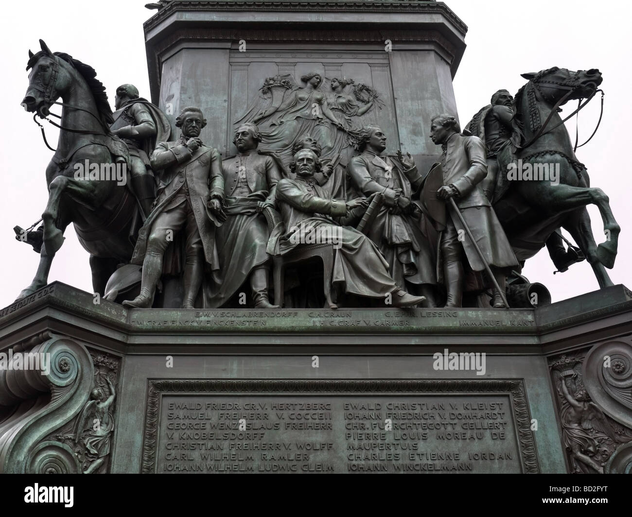 Detail of monument to Frederick II of Prussia ( Frederick the Great ...