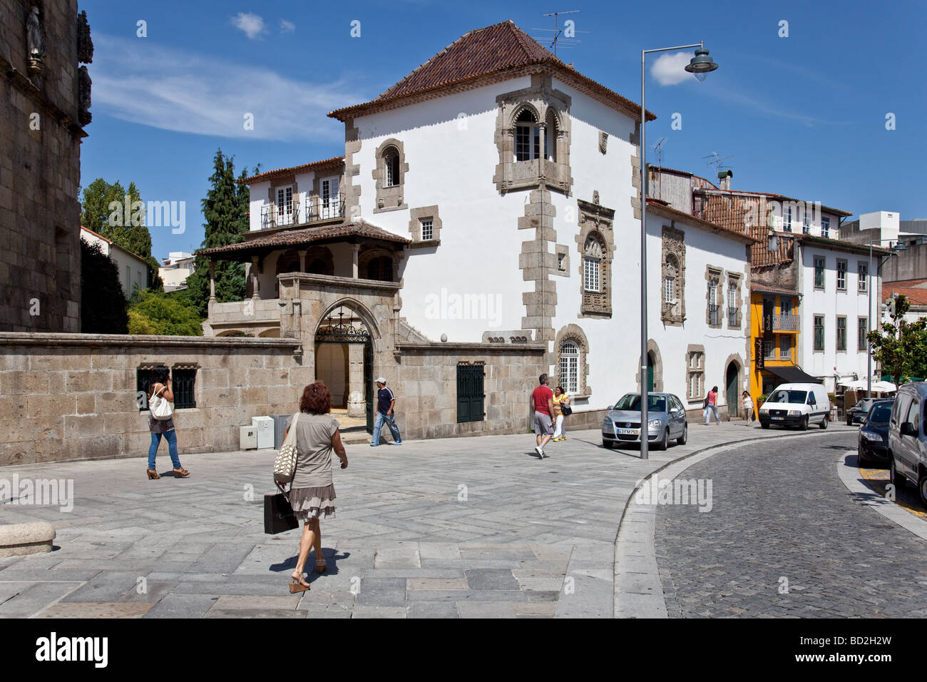 Coimbras House (Casa dos Coimbras) in Braga city, Portugal. A Manuelino ...