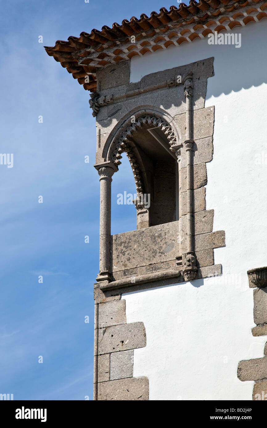 Balcony in the Manuelino style (Portuguese Gothic) from the Coimbras ...