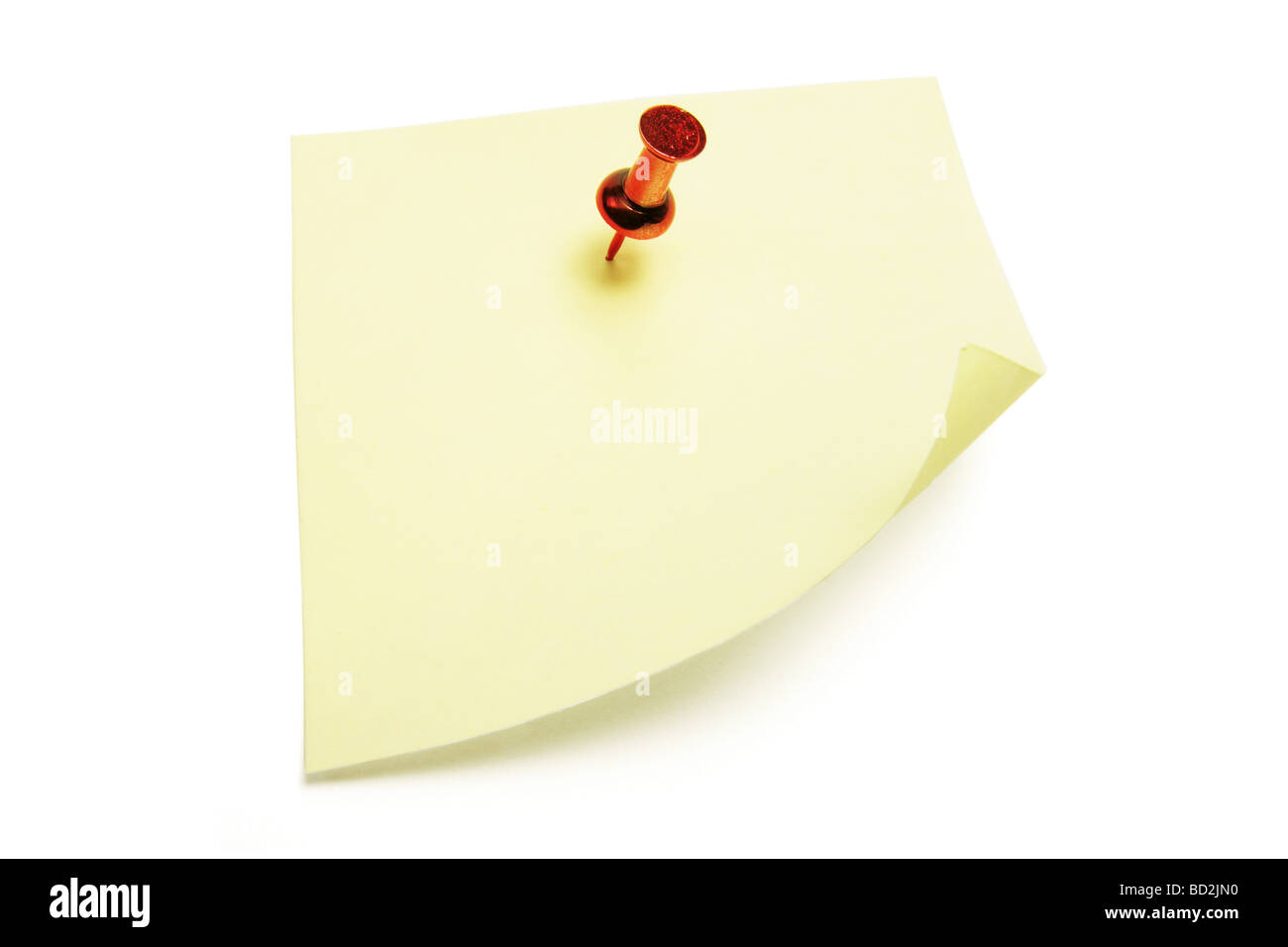 Post It Note Paper with Pushpin Stock Photo - Alamy