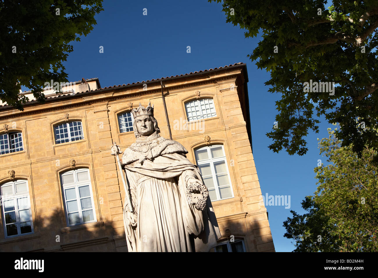 Statue of King Rene at the Cours Mirabeau Aix en Provence Provence ...