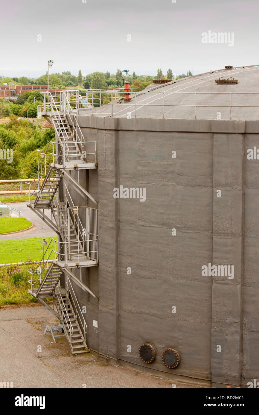 Biodigesters producing biogas at Daveyhulme sewage works in Manchester, UK Stock Photo - Alamy