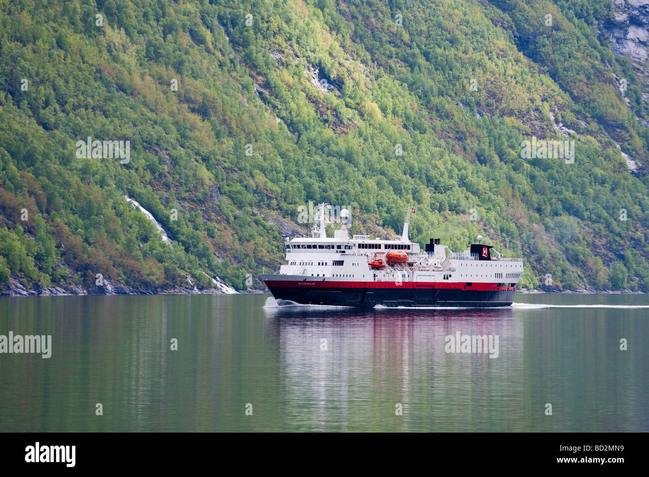 Hurtigruten in geiranger fjord hi-res stock photography and images - Alamy