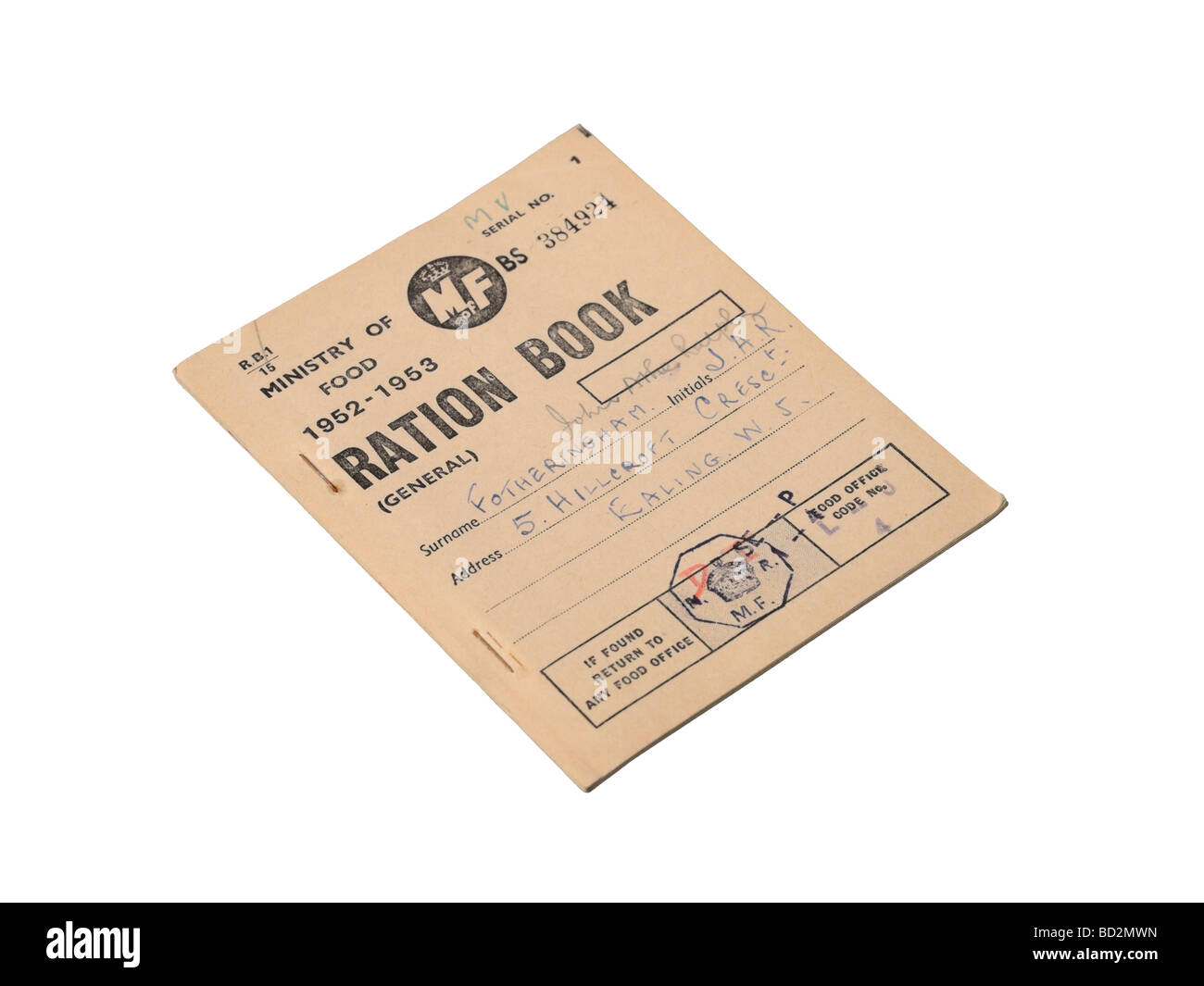 British ration book hi-res stock photography and images - Alamy