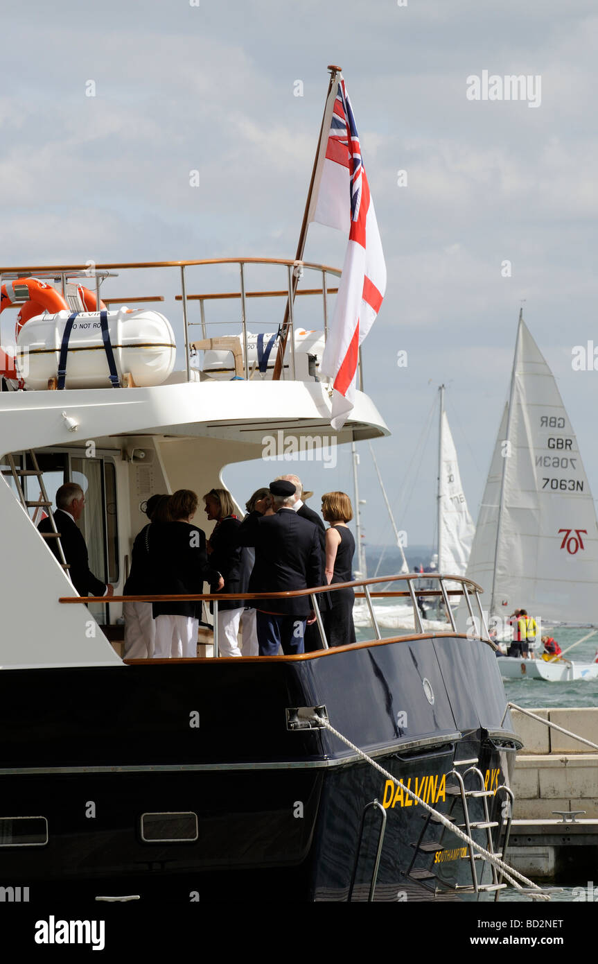Sailing activity aboard the RYS boat Dalvina Cowes Week Regatta 2009 ...