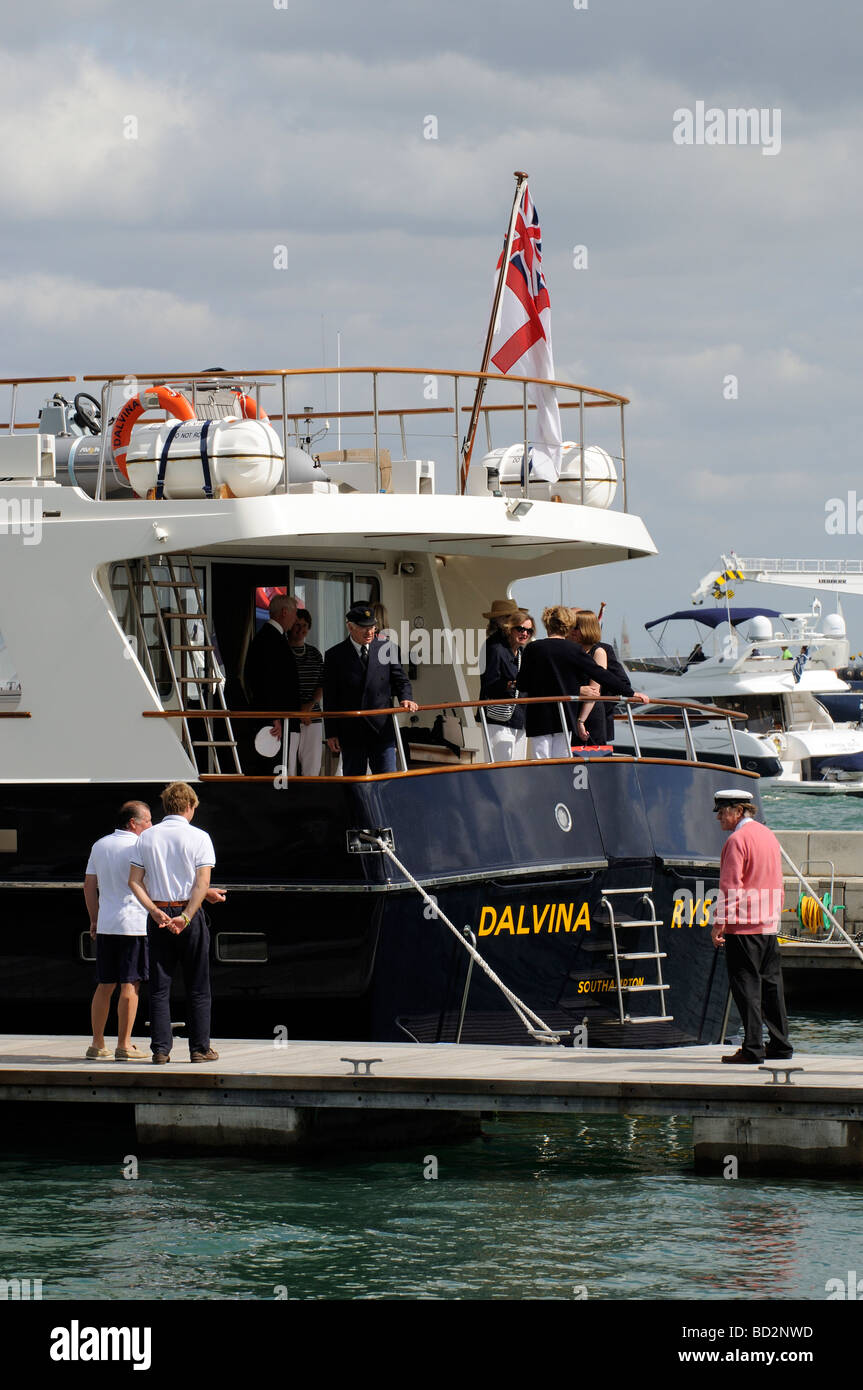 Sailing activity aboard the RYS boat Dalvina Cowes Week Regatta 2009 ...