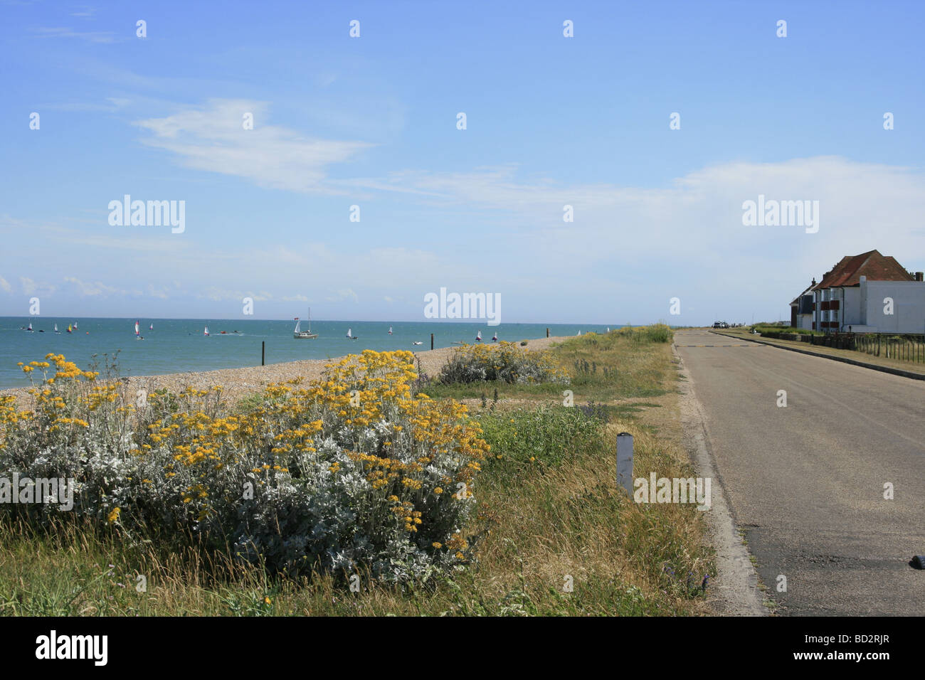 The pebble beach on the outskirts of Deal, Kent Stock Photo - Alamy