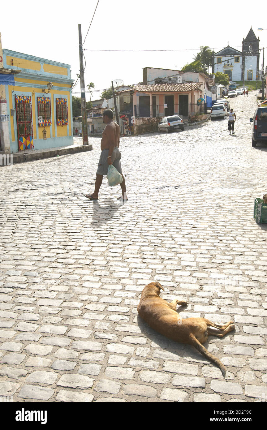 Street scene in Olinda Recife Brazil Stock Photo - Alamy