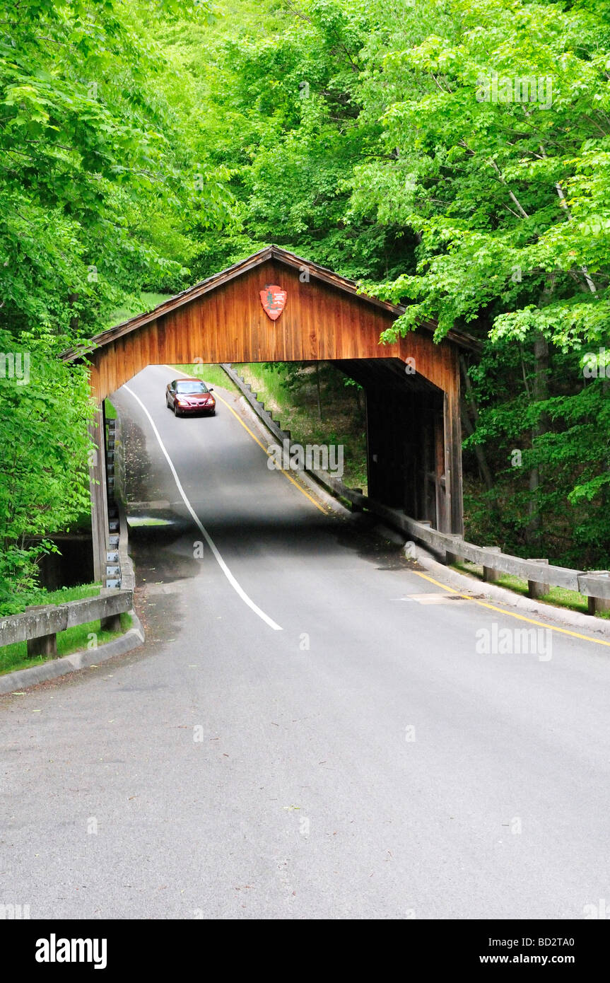 Covered bridge along the Pierce Stocking Scenic Drive in Sleeping Bear ...