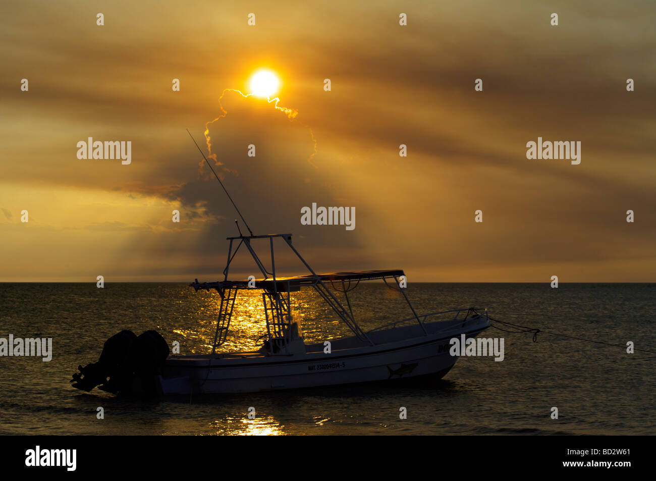 A magnificent sunset over Holbox Island, Quintana Roo, Yucatán ...
