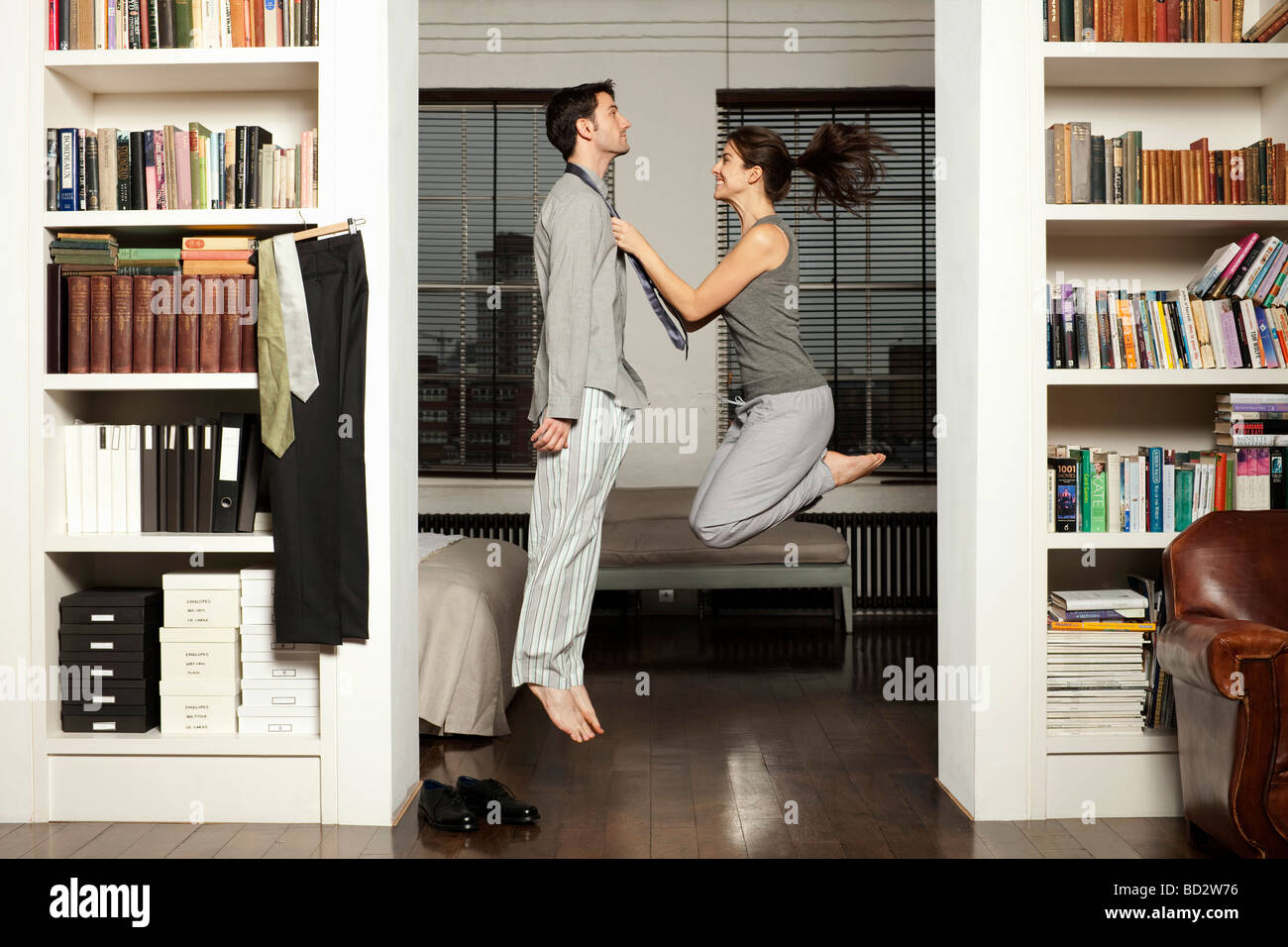 Man getting dressed bedroom woman hi-res stock photography and images ...