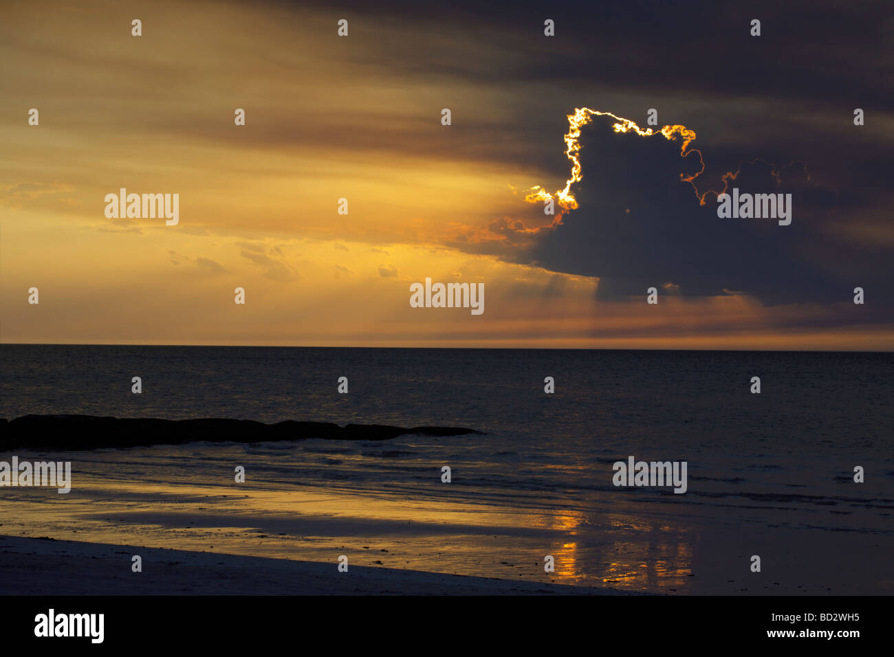 A magnificent sunset over Holbox Island, Quintana Roo, Yucatán ...