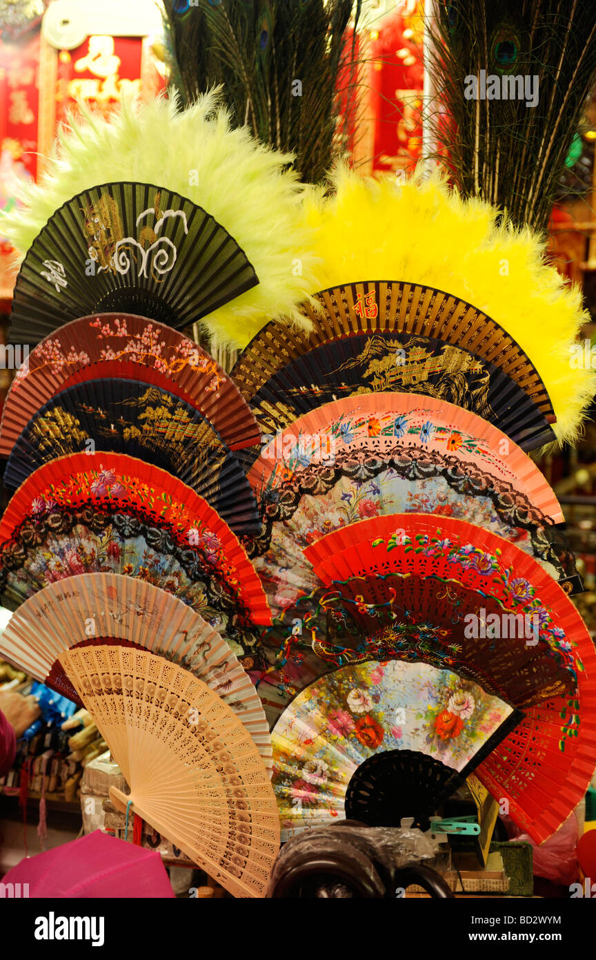 colorful hand fan selling in old quarter, Hanoi, vietnam Stock Photo ...