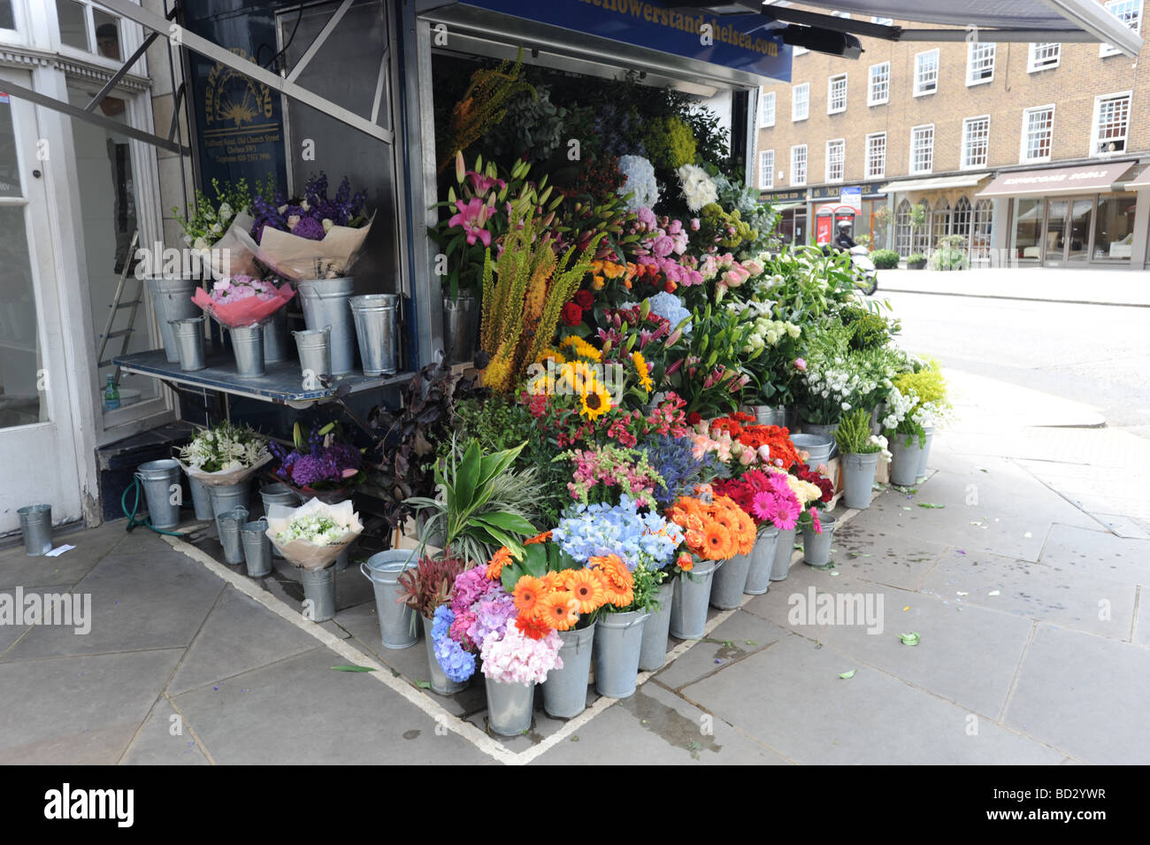 Outdoor flower stall on Outdoor flower stall on Fulham Road Chelsea ...