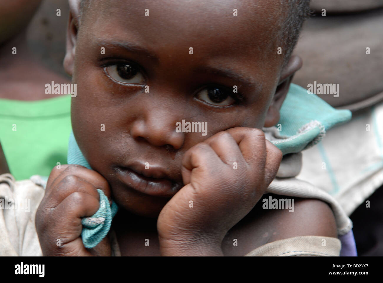 A young child in IDP camp in North Kivu province, DR Congo Africa Stock ...