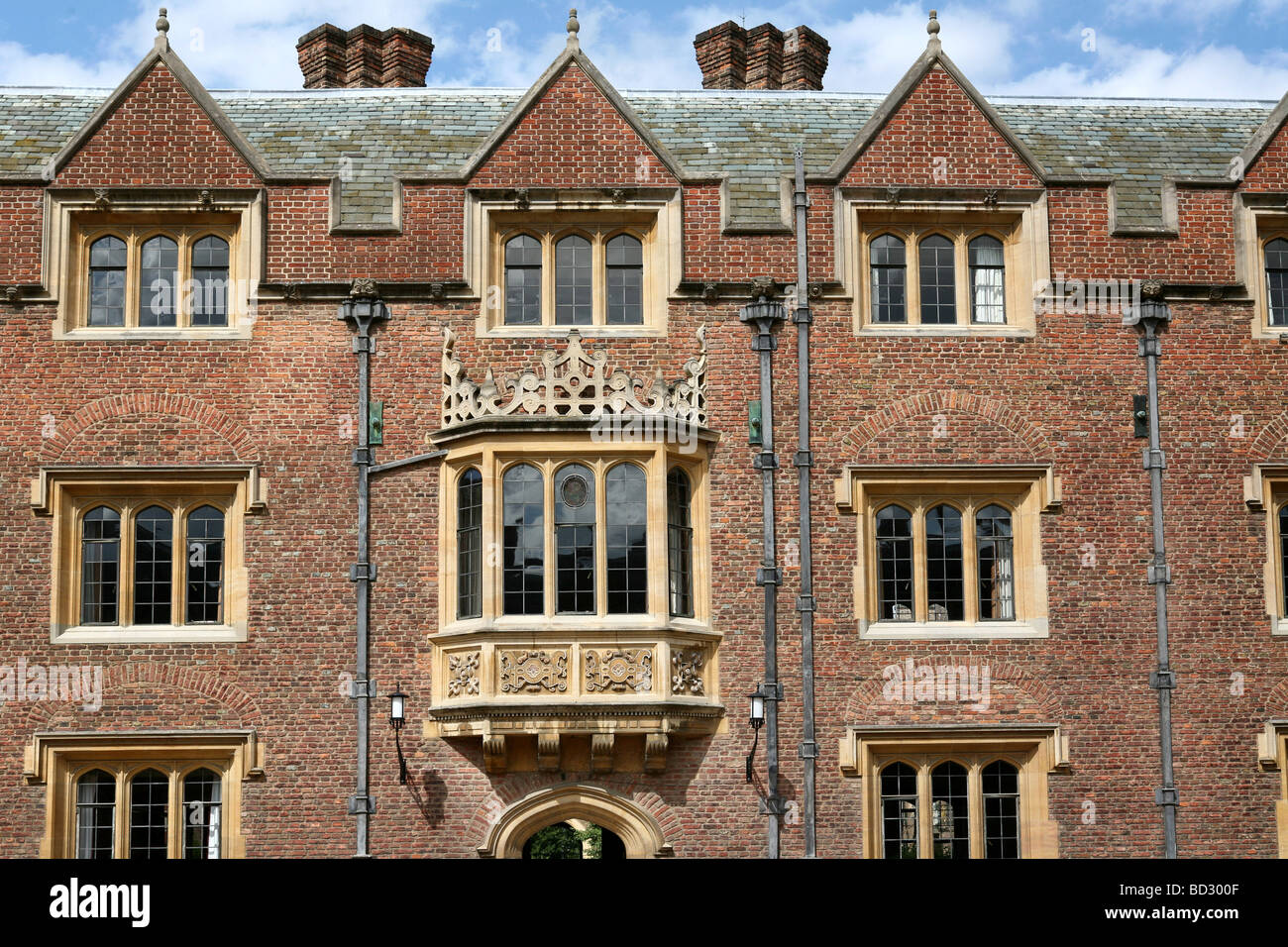 St. John's College, Cambridge University, Detail of wall with Oriel ...