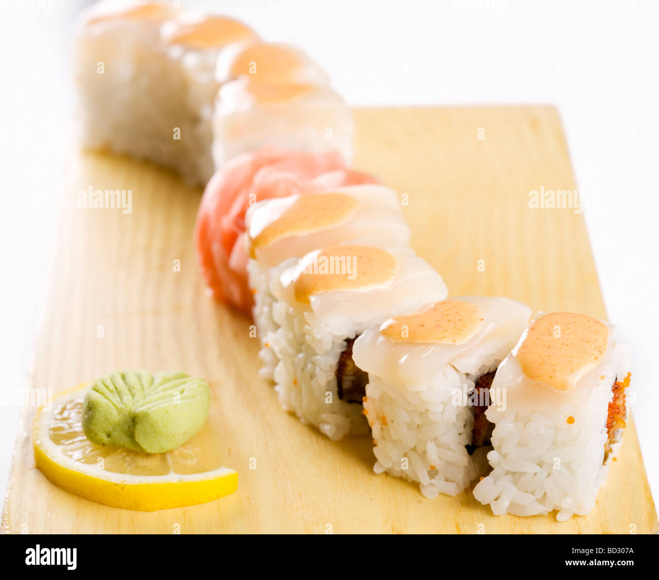Japanese food rolls in Cut Out Stock Images & Pictures - Alamy