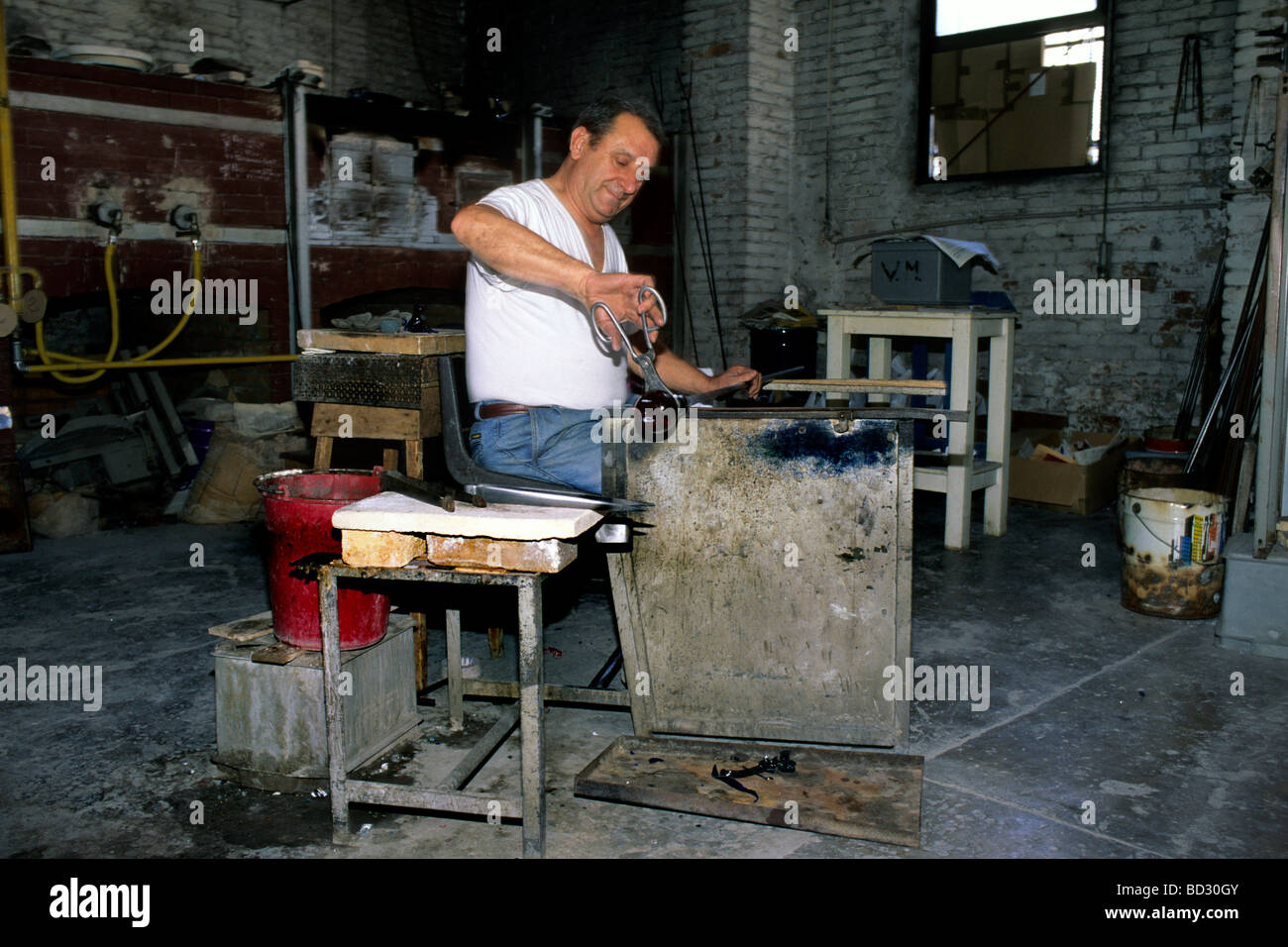 venice murano glass factory Stock Photo - Alamy
