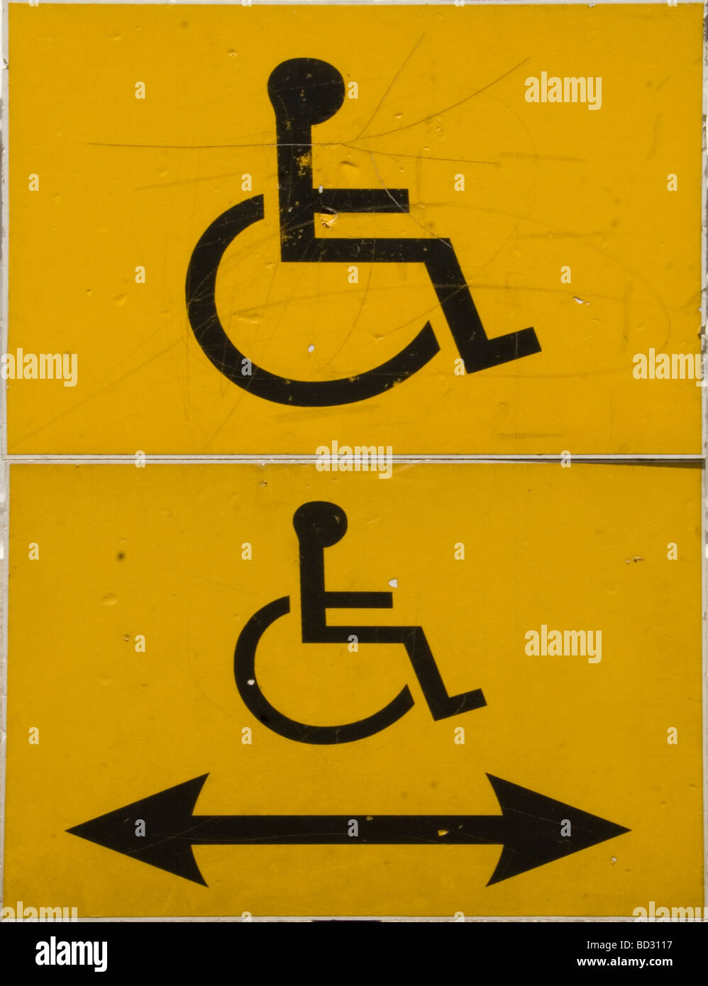 yellow signals for disable Stock Photo - Alamy