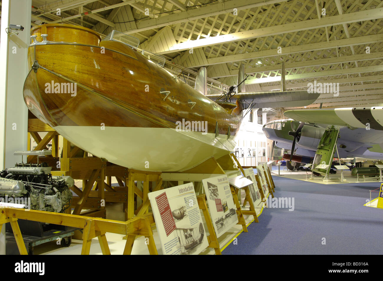 The wooden fuselage of a Supermarine Southampton, a British built ...