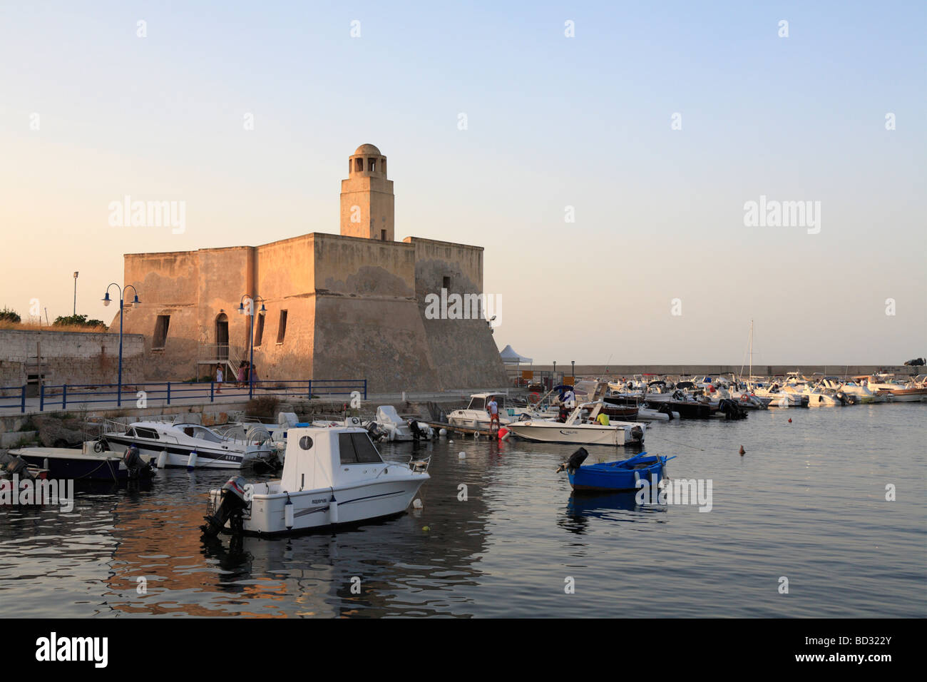Castello and harbour, Villanova, Puglia, Italy Stock Photo - Alamy
