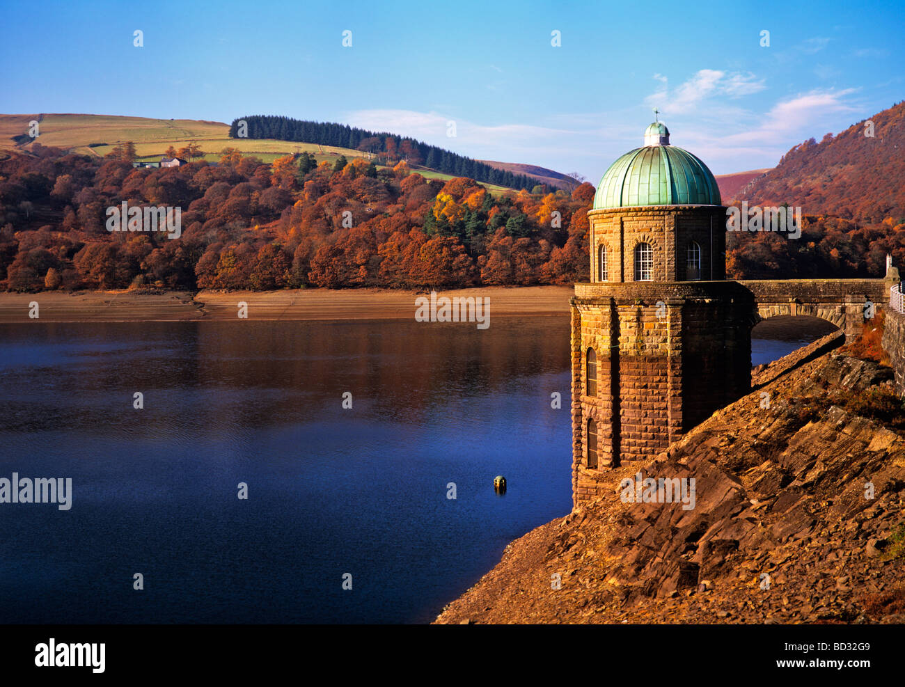 The Garreg Ddu reservoir in the Elan Valley near Rhayader in the ...