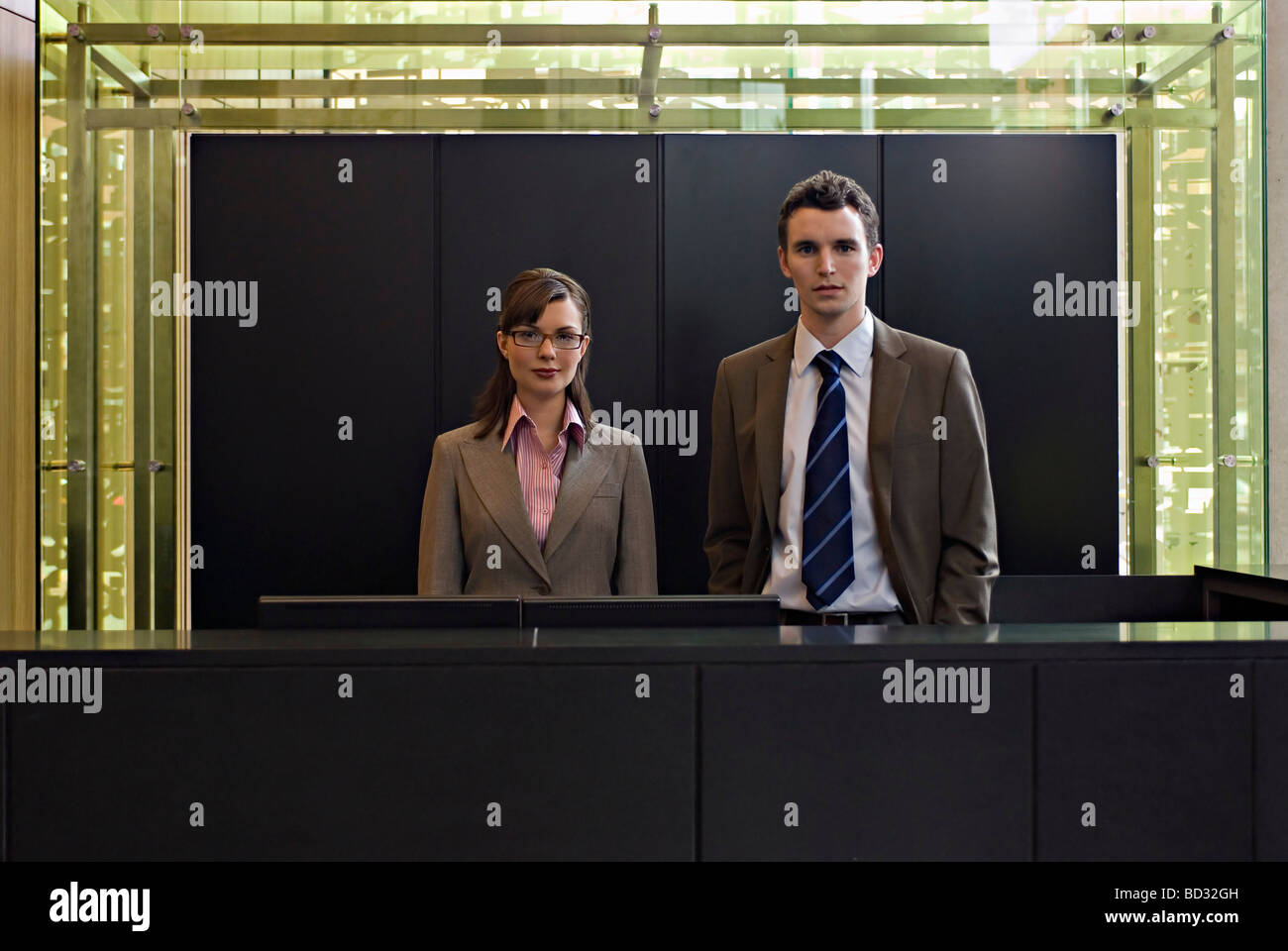 woman and man at reception Stock Photo - Alamy