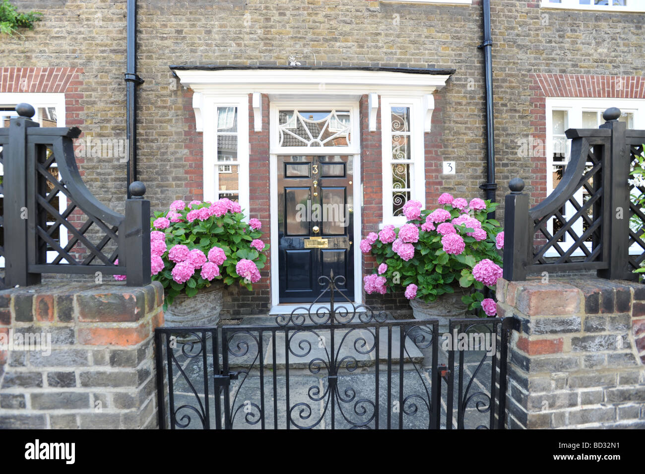 Elegant front doors just off the Kings Road Chelsea London Stock Photo ...