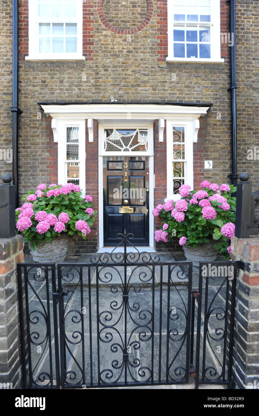 Elegant front doors just off the Kings Road Chelsea London Stock Photo ...