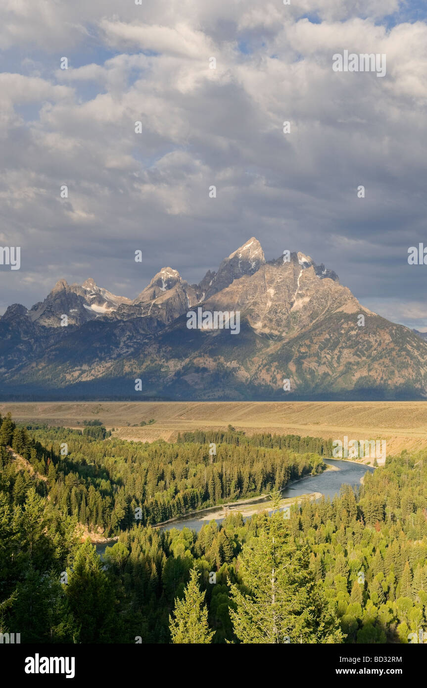 Snake River Overlook and Teton Mountain Range Grand Teton National Park ...