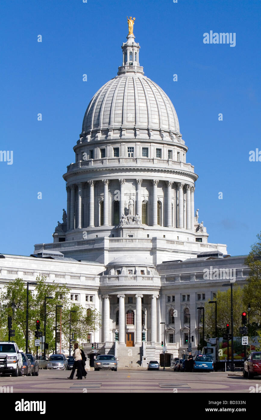 Wisconsin State Capitol building in Madison Wisconsin USA Stock Photo ...