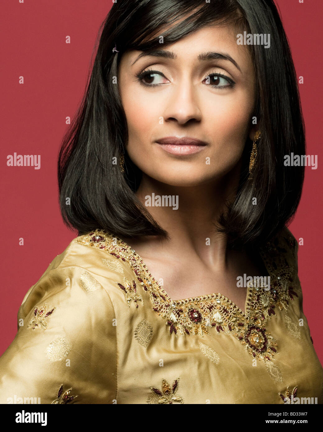 Studio portrait of female Asian model Stock Photo - Alamy