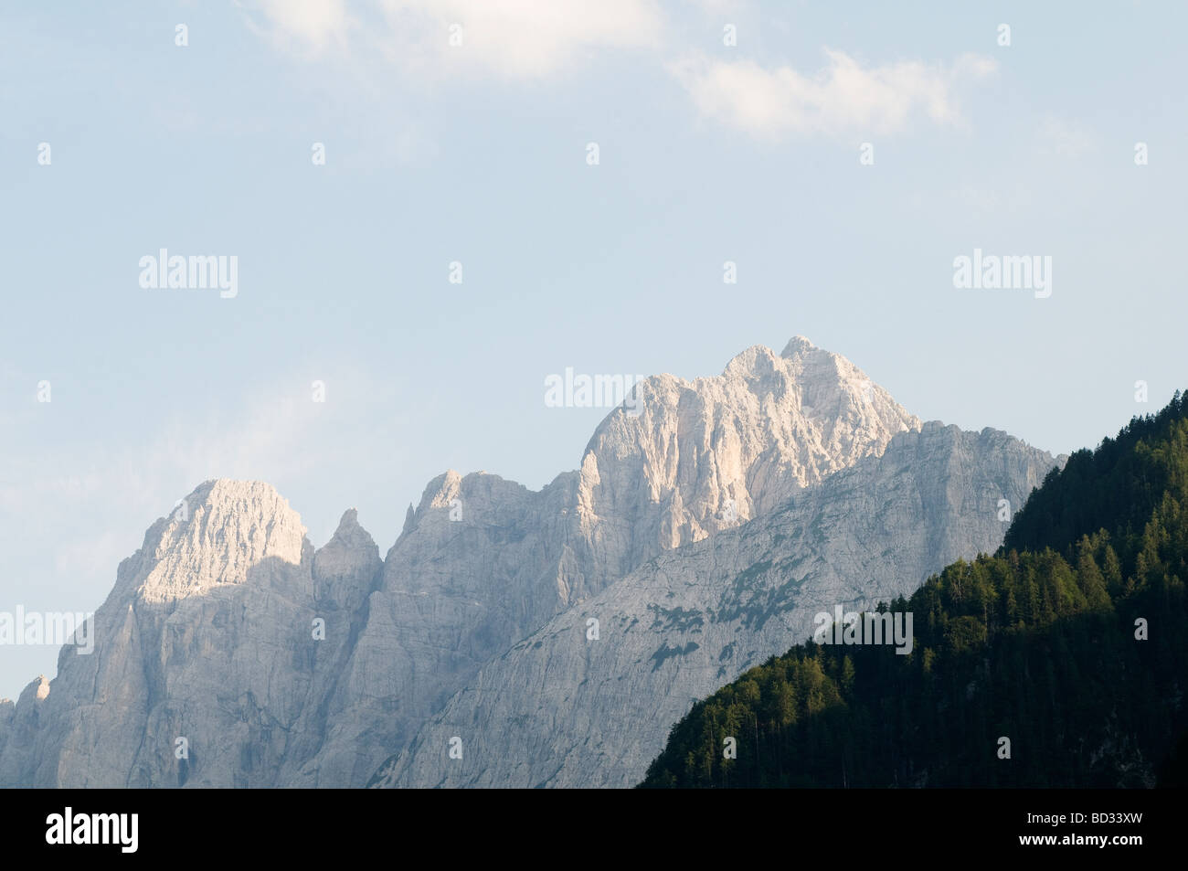 The mount Jof Fuart in the julian alps Stock Photo - Alamy