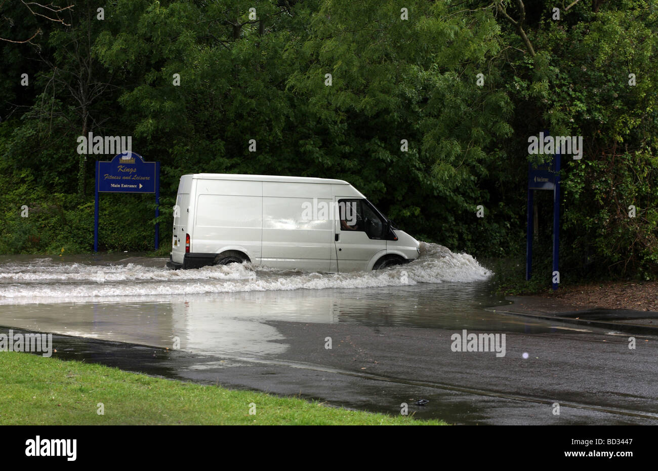 Flood waters in Cheddar, Somerset - 23 Jul 2009 Stock Photo - Alamy