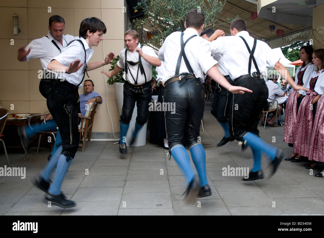 some Tyrolean dancers in the traditional costumes Stock Photo - Alamy