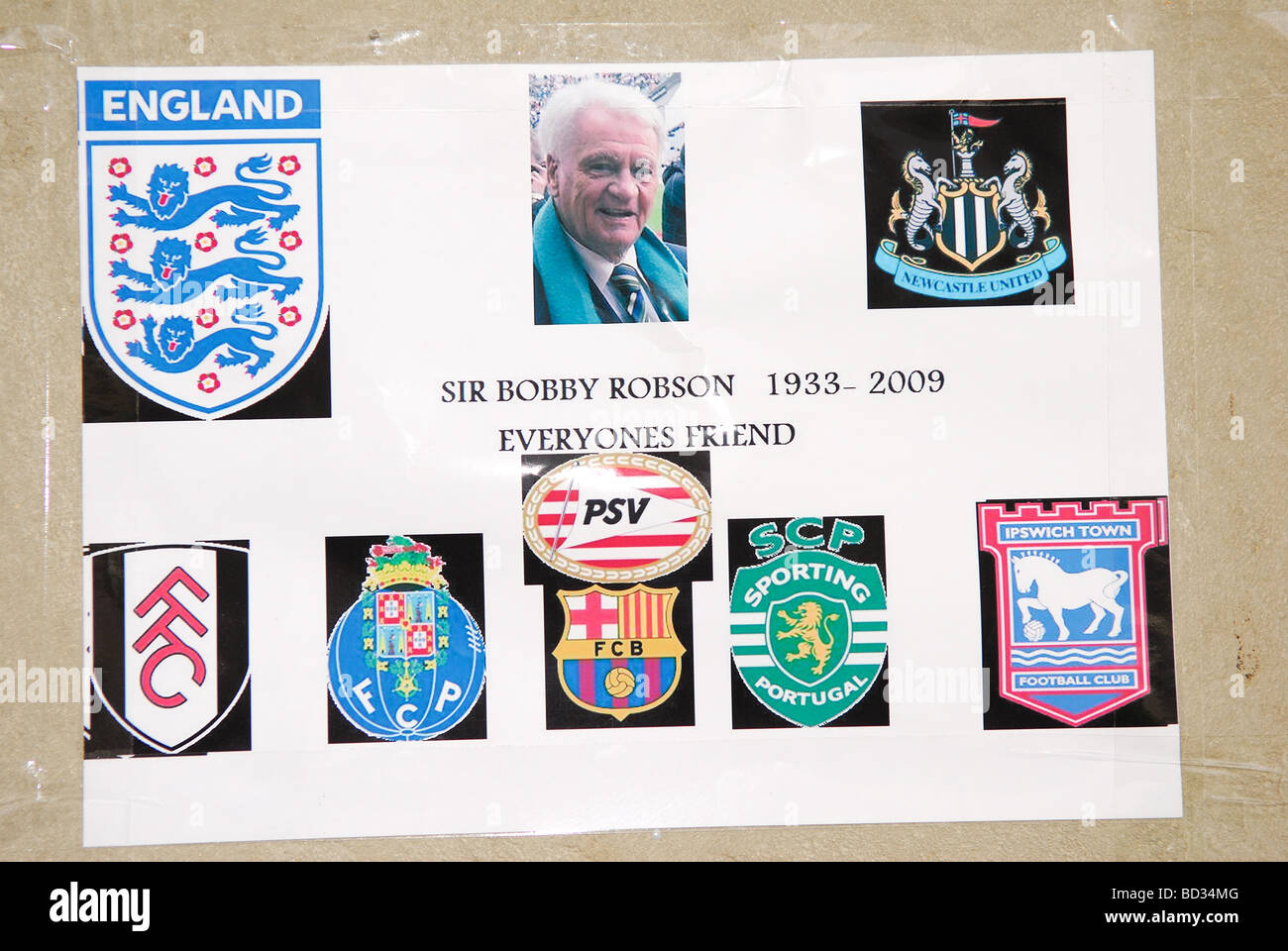 Sir bobby robson memorial hi-res stock photography and images - Alamy