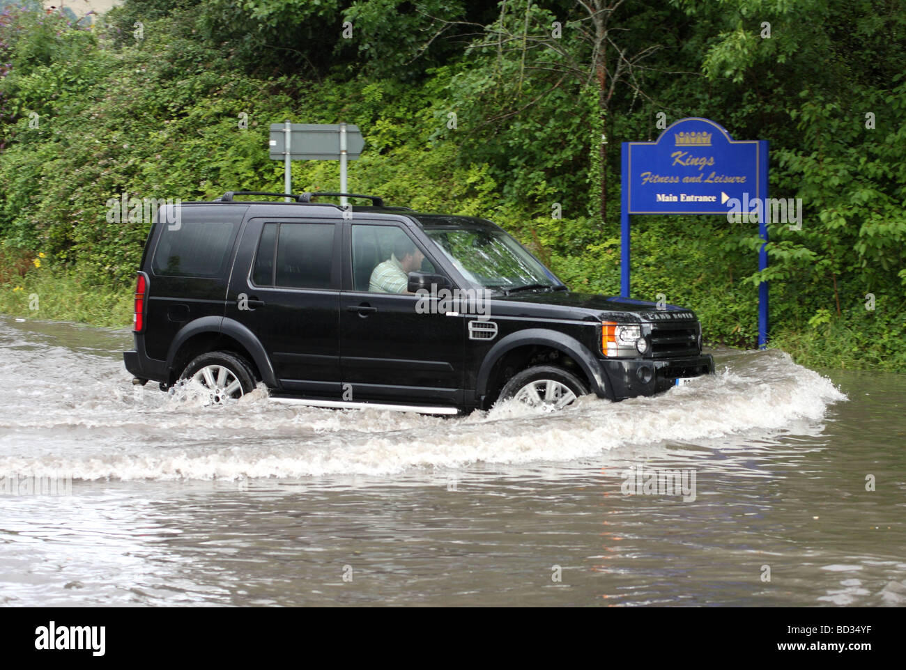 Flooding in the village of Cheddar, 23 July 2009 Stock Photo - Alamy