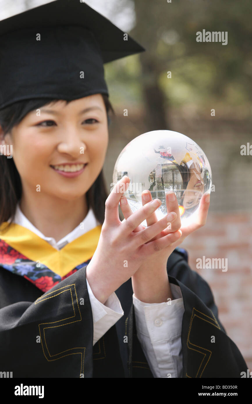 Chinese girl in graduation gown hi-res stock photography and images - Alamy