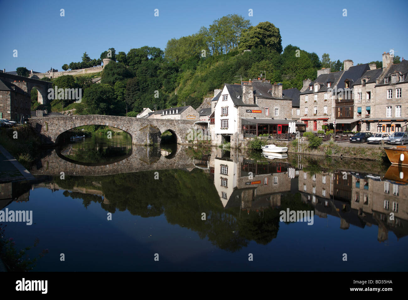 The town of Dinan on the River Rance in Brittany France Stock Photo - Alamy