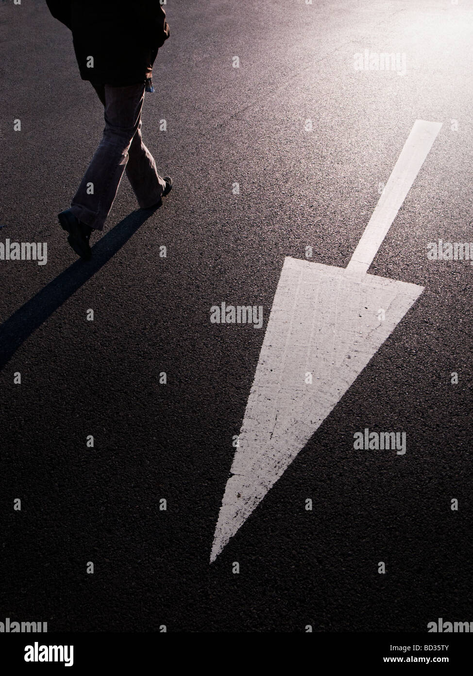 A picture that suggests a person going against the flow, not conforming ...