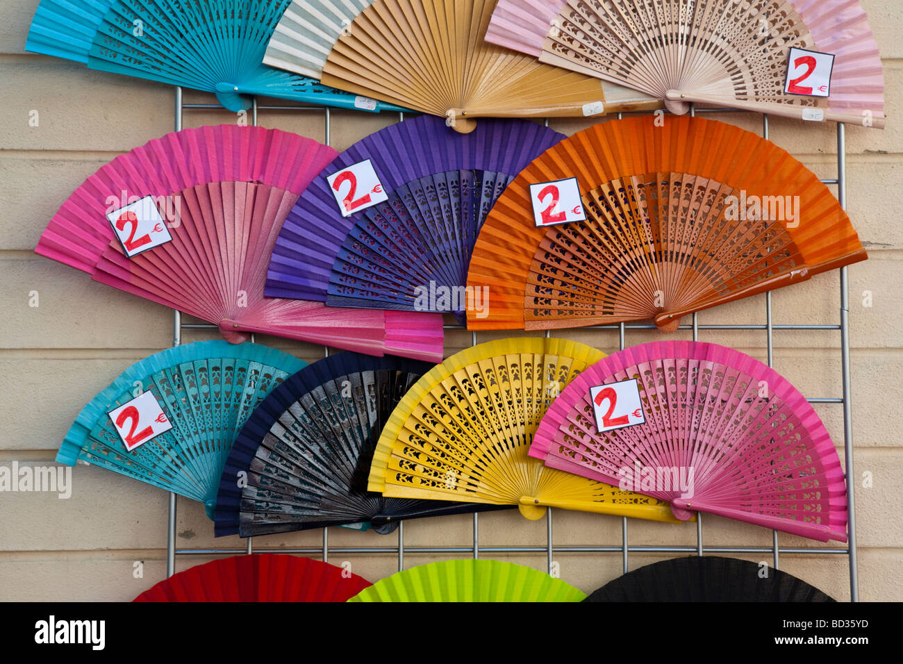 Spanish Ladies Handheld Fans Stock Photo - Alamy