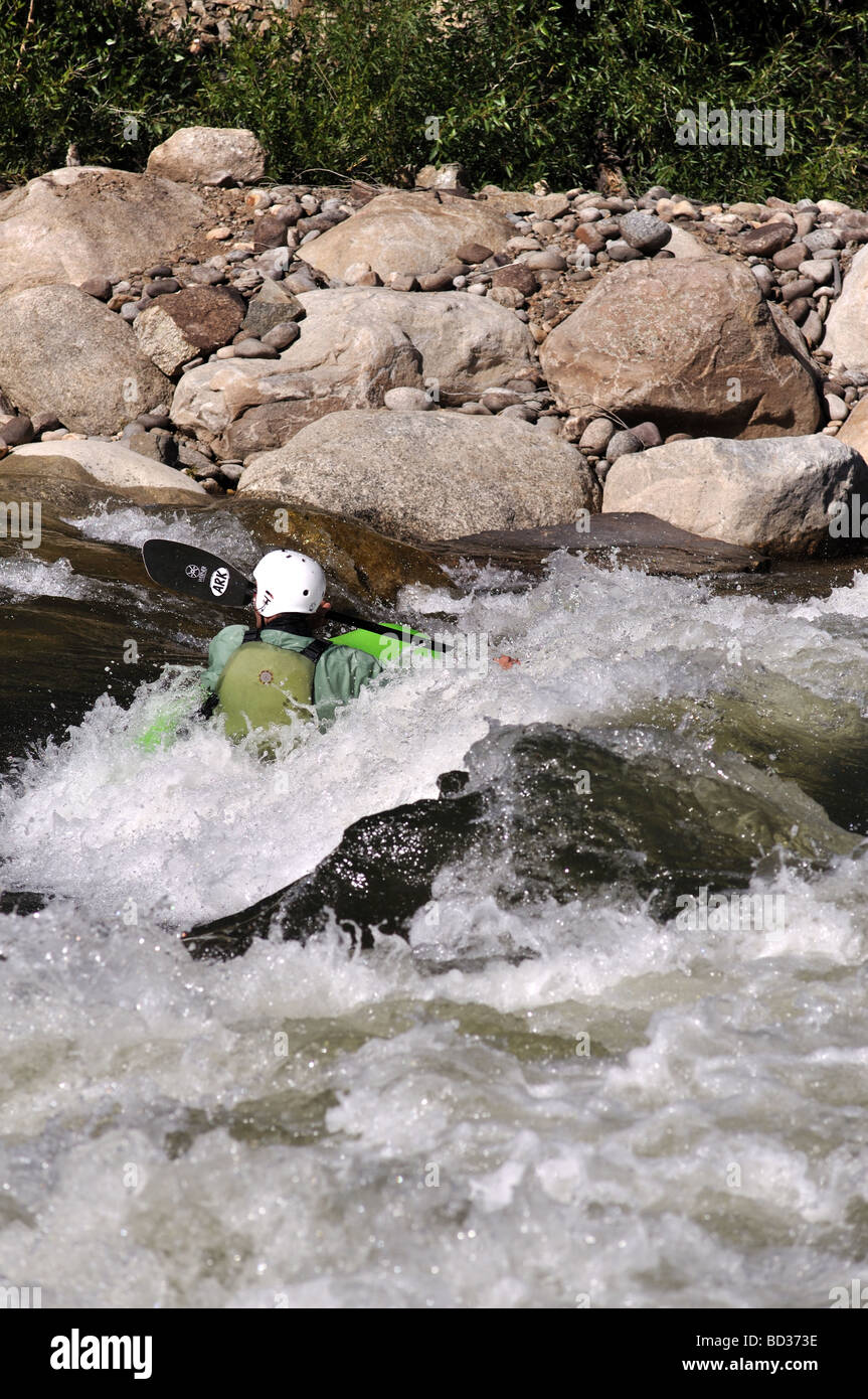 Whitewater kayaking in Boulder Canyon, Colorado Stock Photo - Alamy