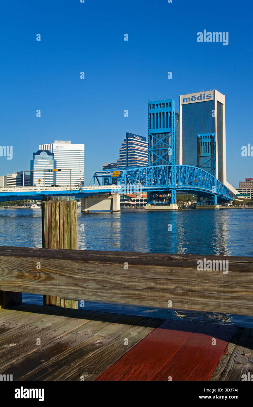 Main Street Bridge Skyline Jacksonville Florida USA Stock Photo - Alamy